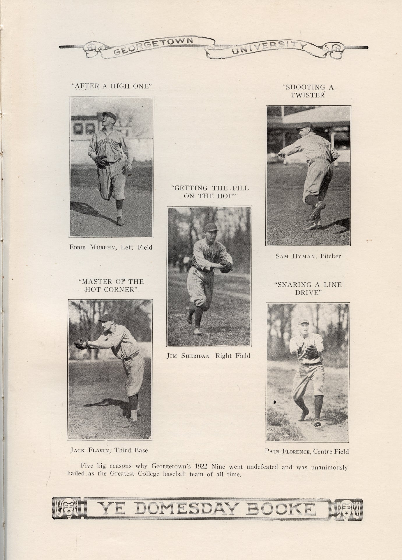 Baseball at Georgetown: Selections from the University Archives ...
