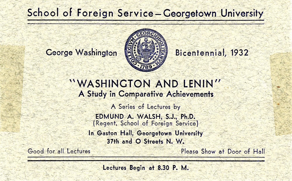 The House That Walsh Built: A Century of Georgetown's School of Foreign ...