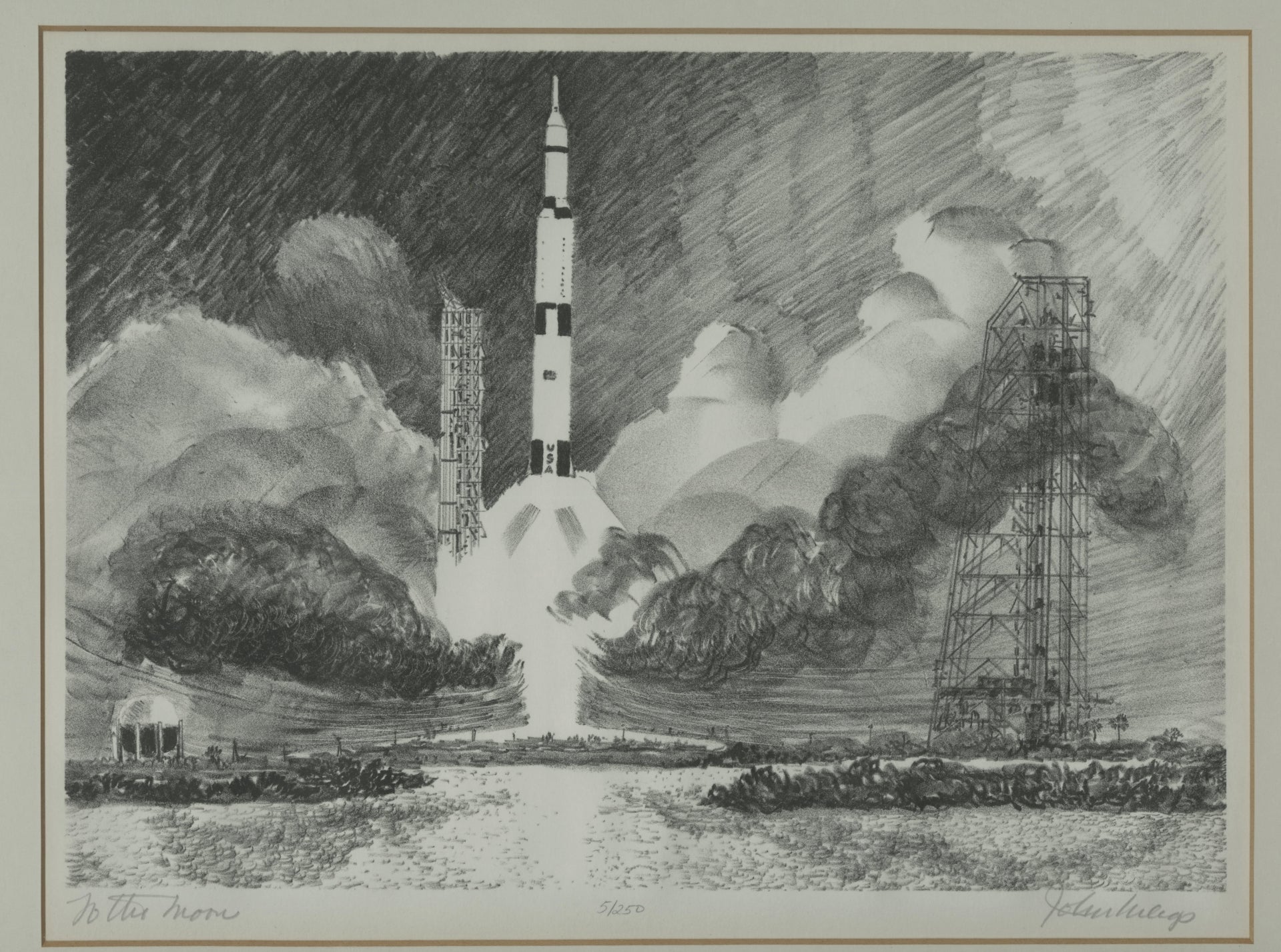 Apollo 11 Spacecraft Drawing